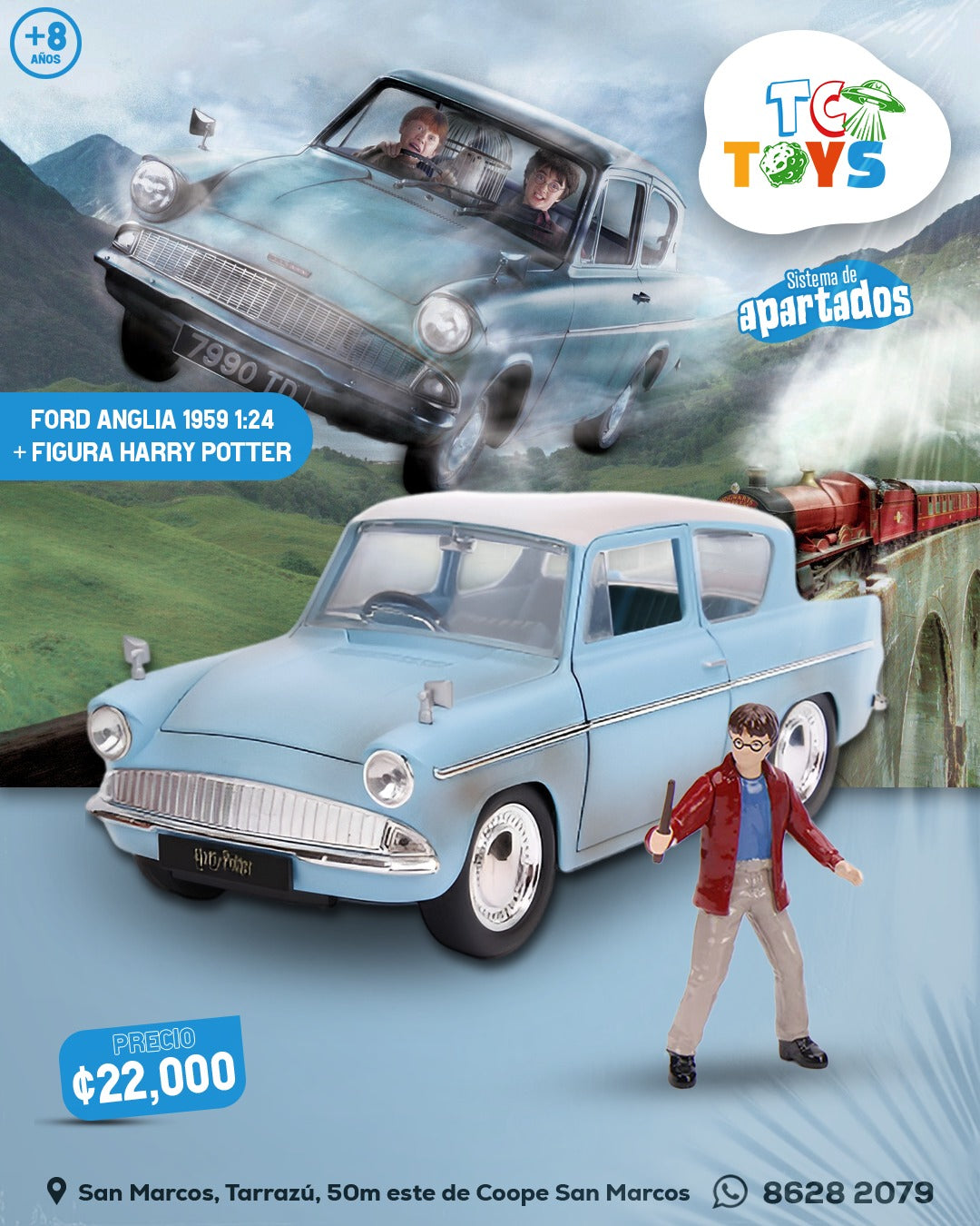 Carro Jada Ford Anglia 1959 Harry Potter. – TC SOLUCIONES