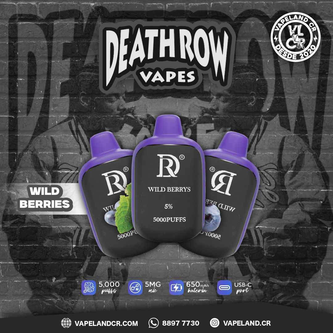 Death Row Wild Berries 5000 puffs. – TC SOLUCIONES