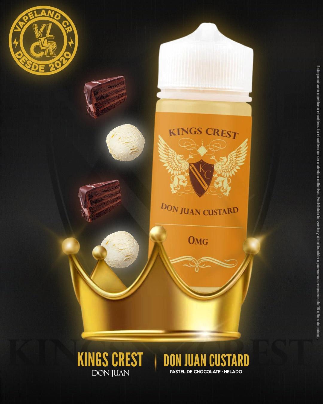 Kings Crest Don Juan Custard 3mg y 6mg. – TC SOLUCIONES