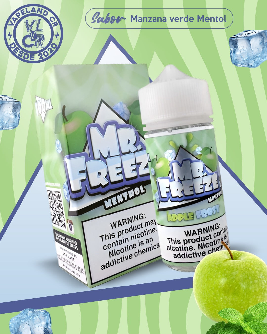 MR.FREEZE Menthol Apple Frost 3mg y 6mg. – TC SOLUCIONES