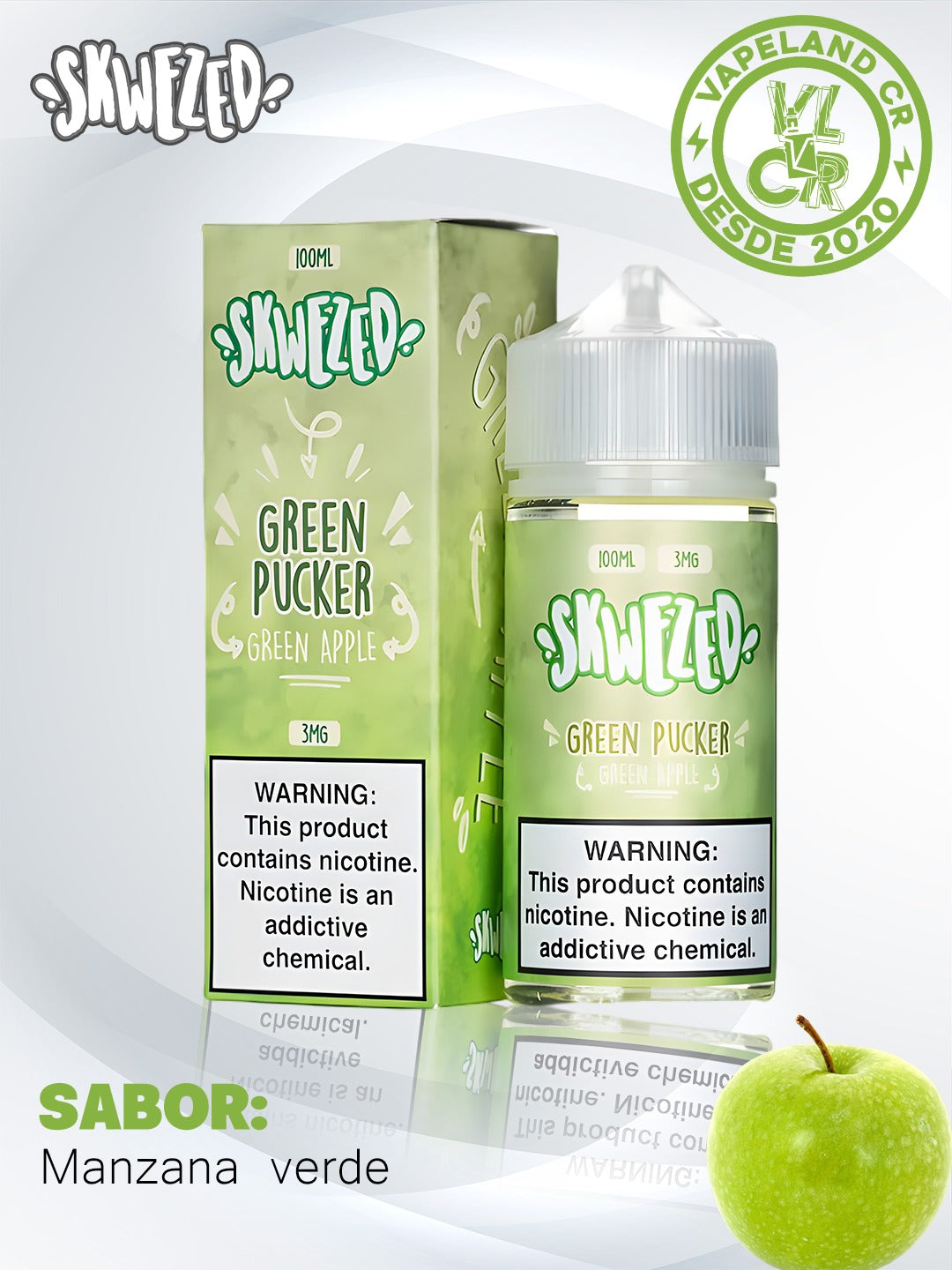 Skwezed Green Apple 3mg. – TC SOLUCIONES