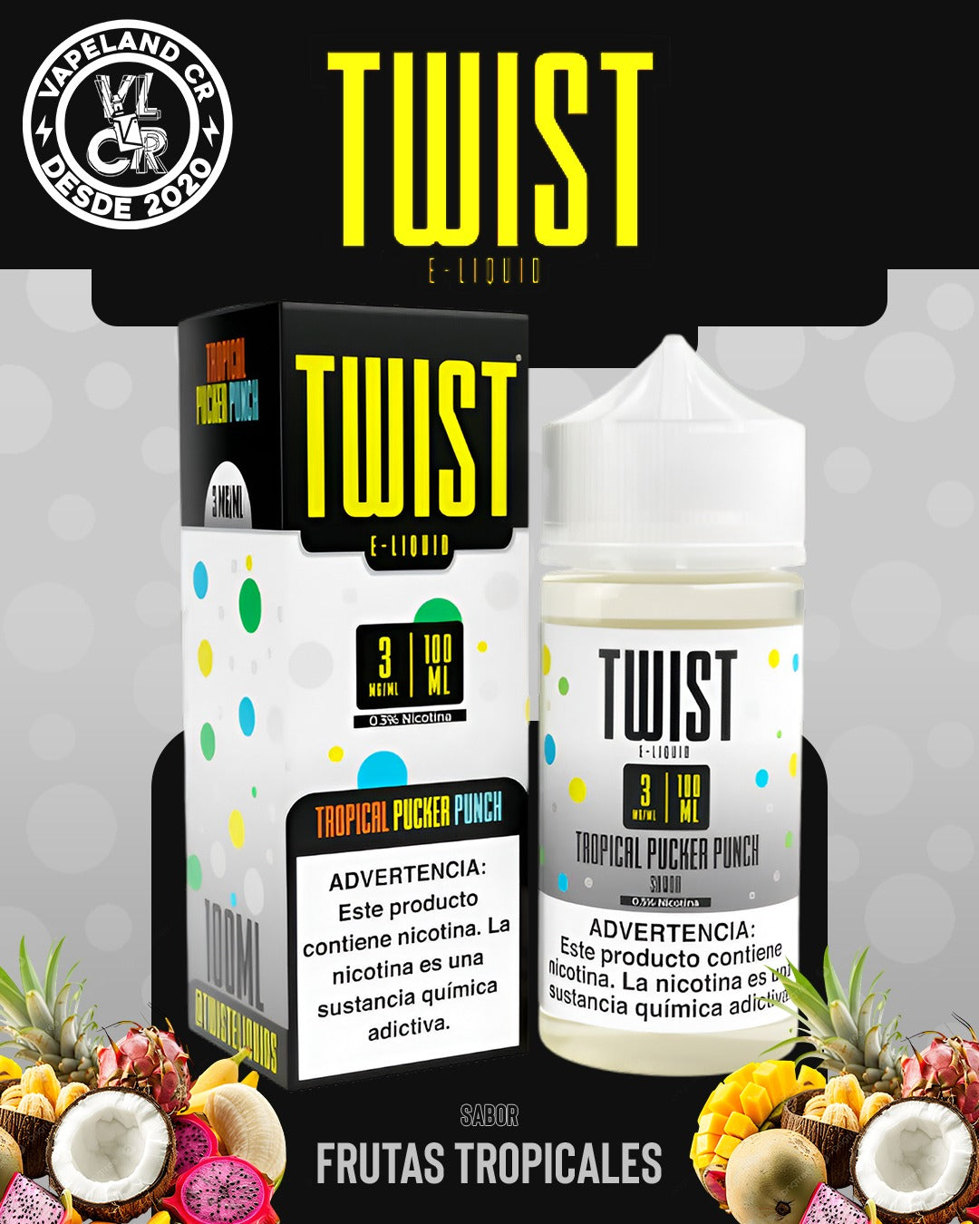 Twist Tropical Pucker Punch 3mg y 6mg. – TC SOLUCIONES