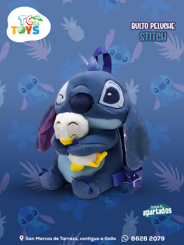 Bulto de Peluche de Stitch con Pato en Mano. – TC SOLUCIONES