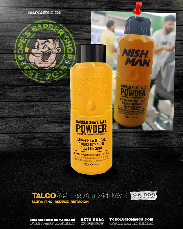 Talco Nish Man Barber Shave Talc Power. – TC SOLUCIONES